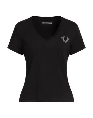 True Religion V-neck Rhinestone Appliqué T-shirt