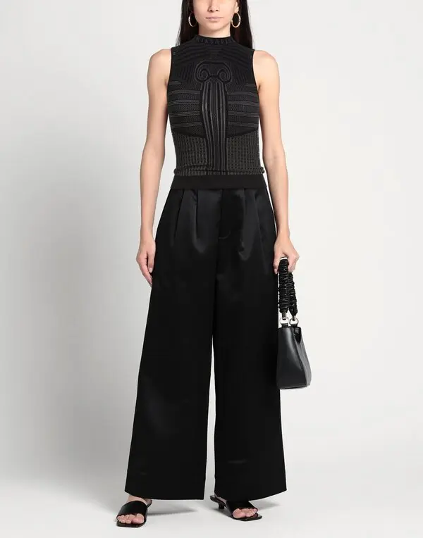 Aries Sleeveless Mock Neck Two-tone Knit Top