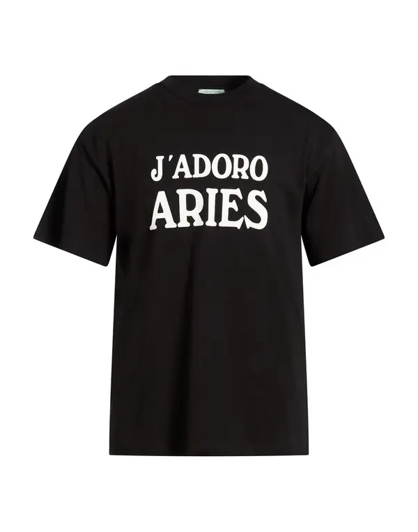 Aries T-shirt Size Cotton - Black