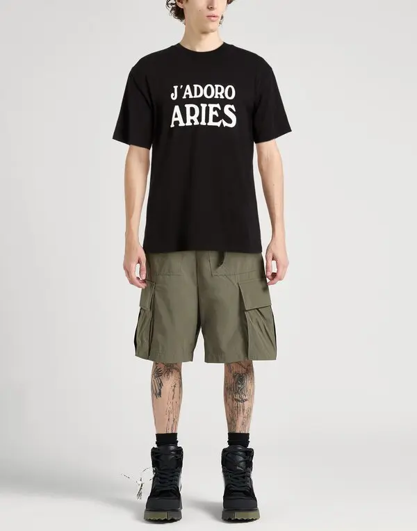 Aries T-shirt Size Cotton - Black