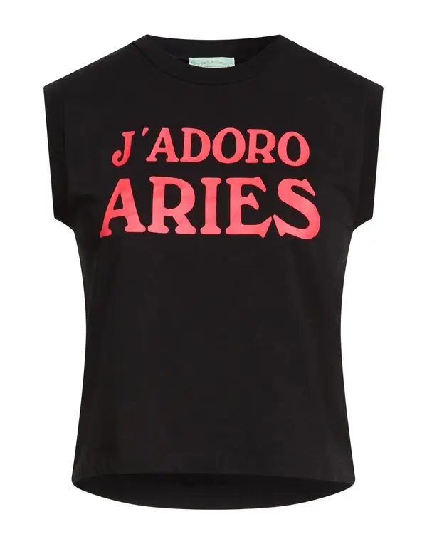 Aries Sleeveless Crewneck T-shirt With Print
