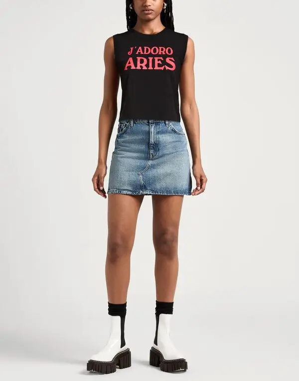 Aries Sleeveless Crewneck T-shirt With Print