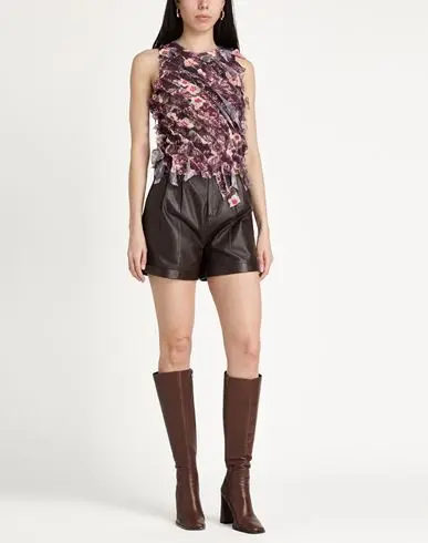Guess Polyester Ruched Floral-print Top