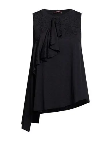 High Sleeveless Crewneck Asymmetrical Top