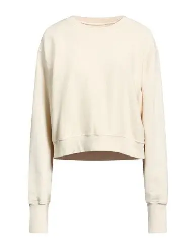 LES TIEN Cotton French Terry Crewneck Sweatshirt - Beige
