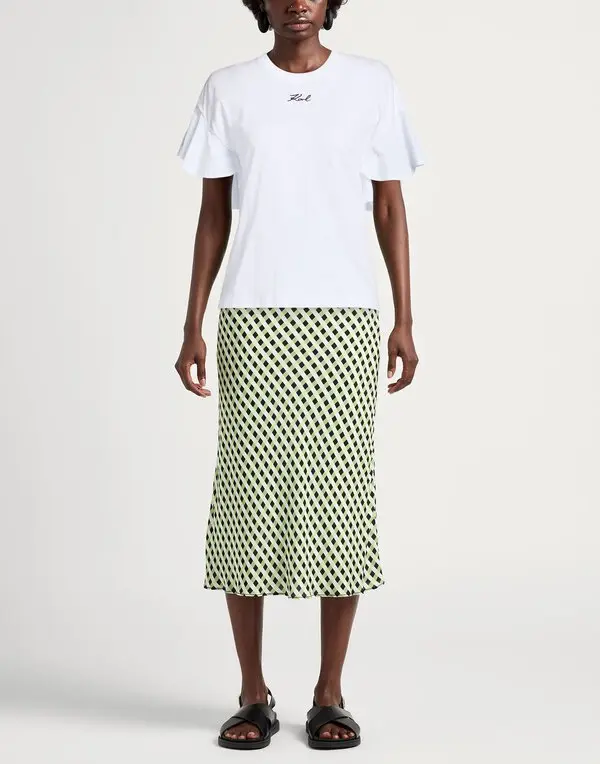 Karl Lagerfeld Embroidered Organic Cotton T-shirt - White