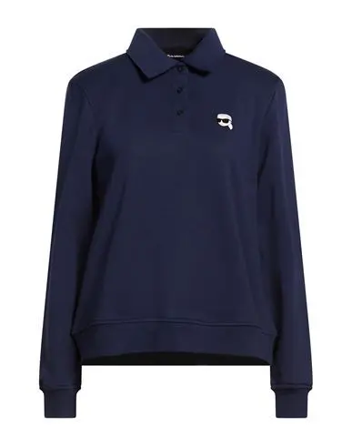 Karl Lagerfeld Organic Cotton Sweatshirt With Embroidered Logo - Navy