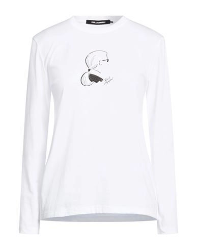 Karl Lagerfeld Organic Cotton Long Sleeve T-shirt - White