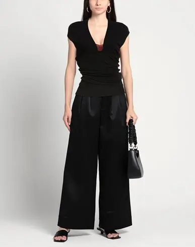 Giorgio Armani Crepe Deep Neck Short Sleeve Top