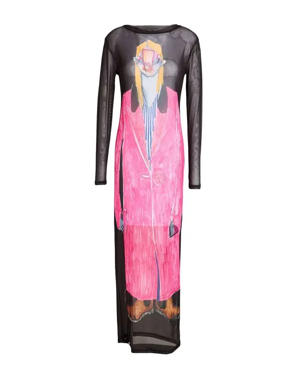 CHARLES JEFFREY Bodycon Maxi Dress With Graphic Print