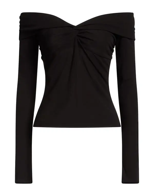 Blumarine Viscose Jersey Top With Draped Neckline