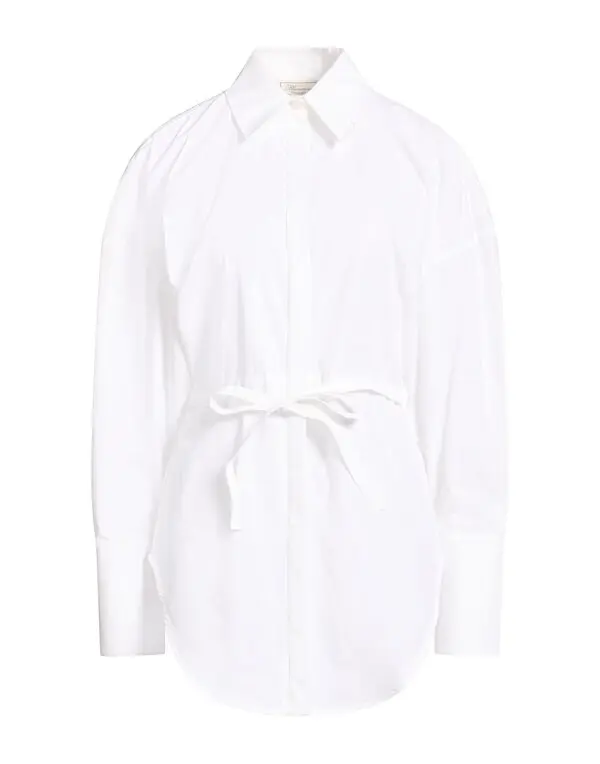 Blumarine Cotton Shirt With Appliqué And Belt