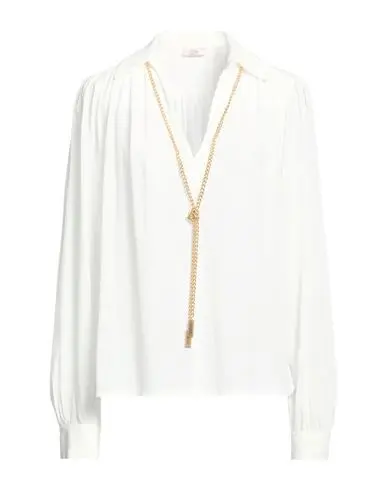 OLTRE Viscose Crepe Top - White