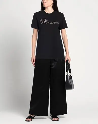 Blumarine Embellished Cotton T-shirt - Black