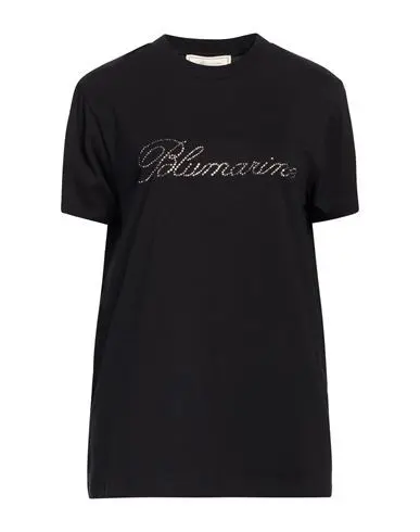 Blumarine Cotton T-shirt With Crystal Appliqués