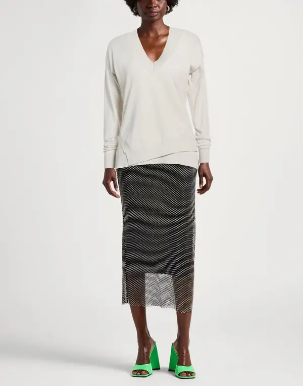 SILVIAN HEACH Viscose, Polyester, And Nylon V-neck Sweater - Grey