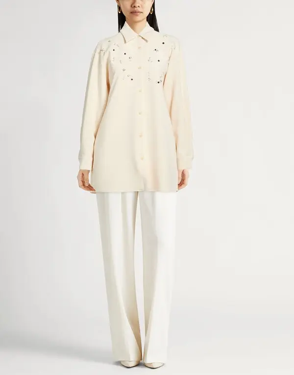 ALYSI Crepe Shirt With Appliqués And Beads