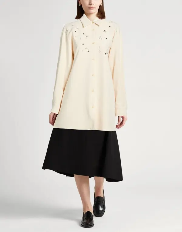 ALYSI Crepe Shirt With Appliqués And Beads