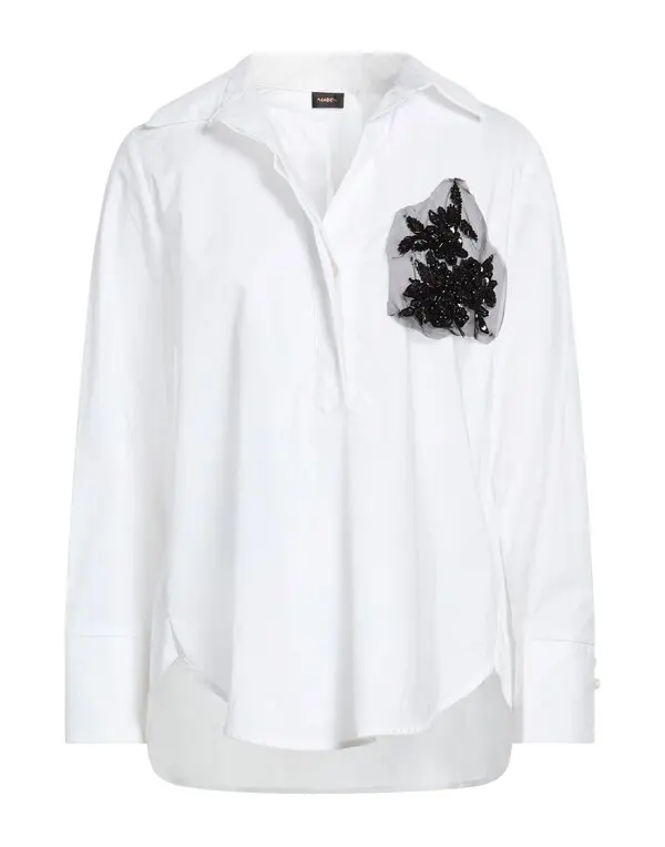 OLTRE Cotton Poplin Appliqué & Sequined Top