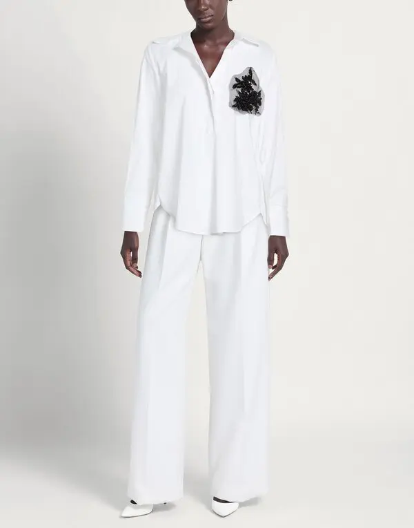 OLTRE Cotton Poplin Appliqué & Sequined Top