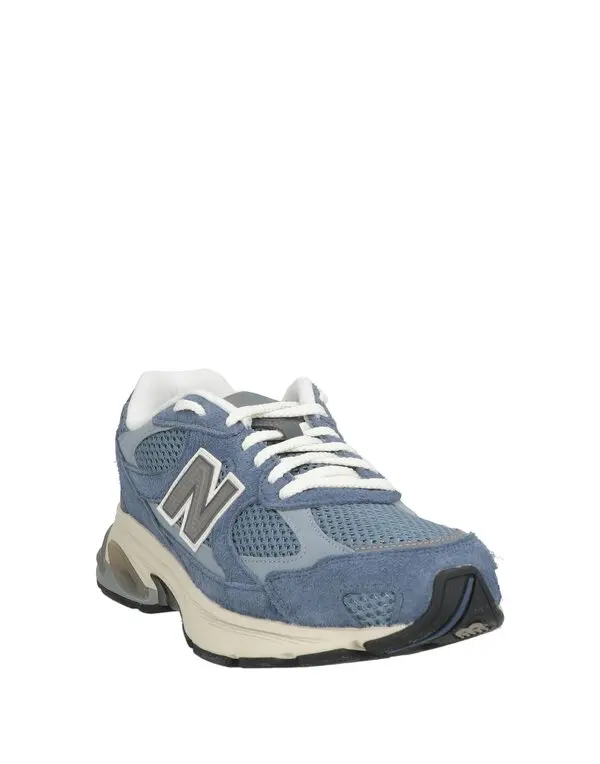 NEW BALANCE Slate Leather And Textile Low-top Sneakers - Blue