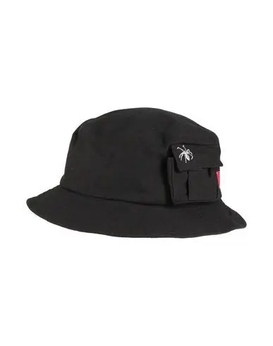F-LAGSTUF-F Canvas Appliqué Embroidered Bucket Hat - Black
