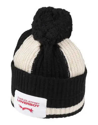 CHARLES JEFFREY Lambswool & Nylon Beanie - Black
