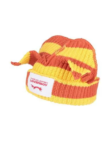 CHARLES JEFFREY Striped Beanie - Yellow