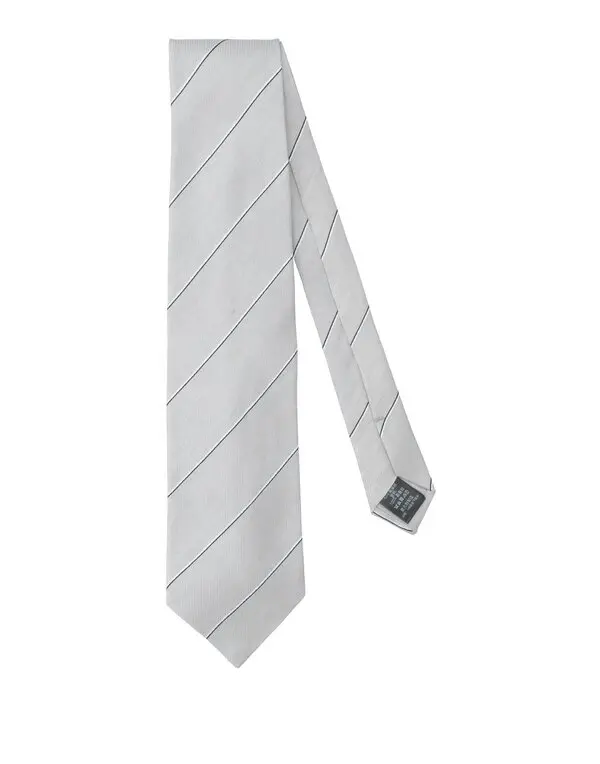 Dunhill Light Linen And Mulberry Silk Necktie - Light Grey