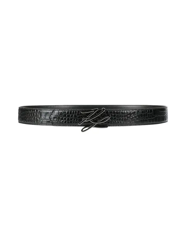 Karl Lagerfeld Crocodile-effect Leather Belt
