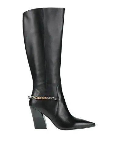 Pinko Calfskin Embellished Sculptural Heel Boots