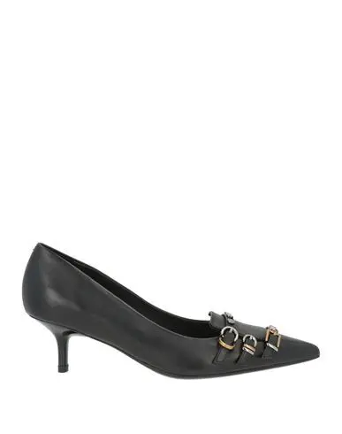 Pinko Leather Pumps With Buckle And Stud Embellishments