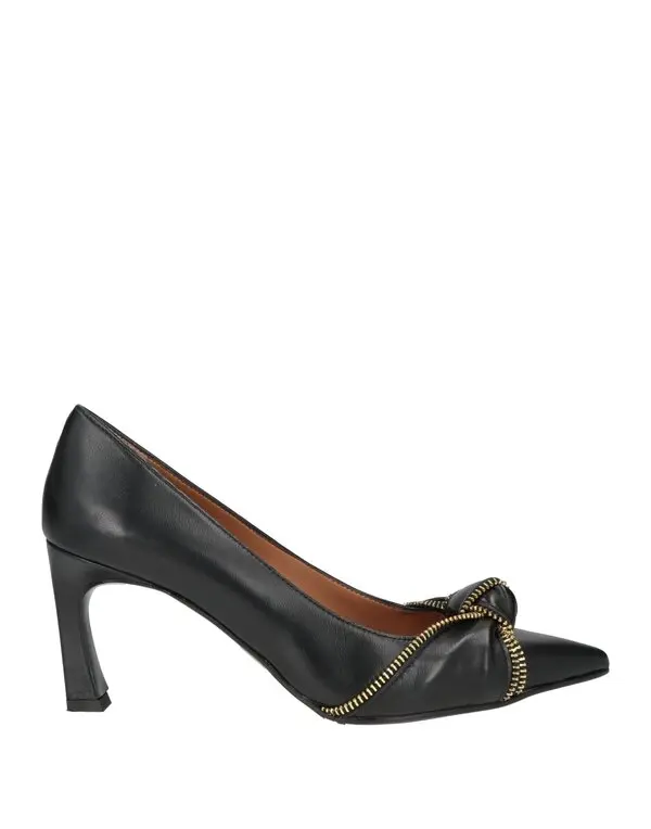 OVYE Playlist Pumps In Leather With Zip Detailing