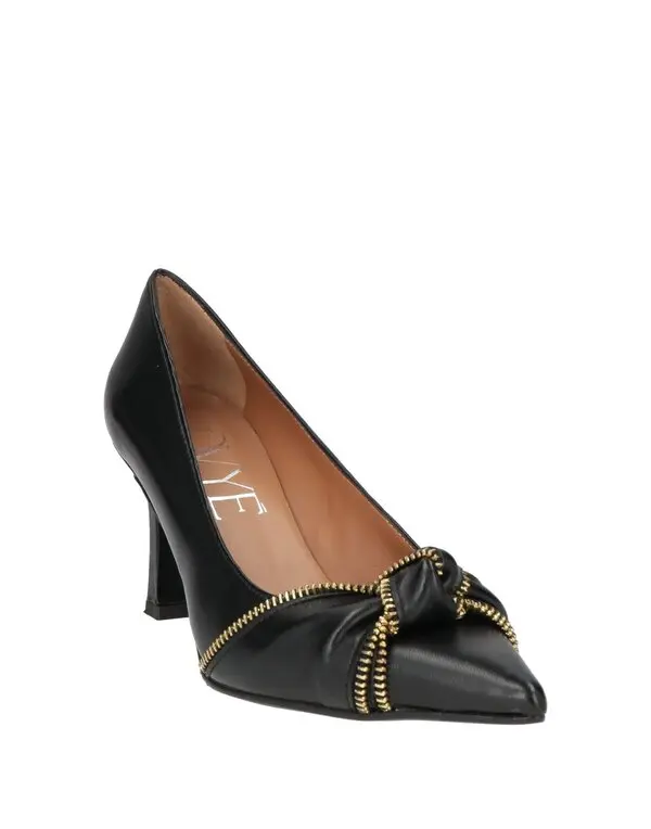 OVYE Playlist Pumps In Leather With Zip Detailing