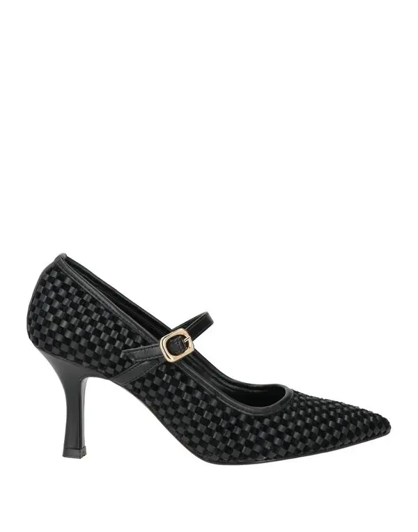 OVYE Mary Jane Pumps In Leather And Velvet