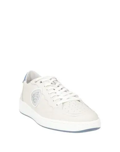 BLAUER. Leather And Textile Fiber Low-top Sneakers With Embellished Logo