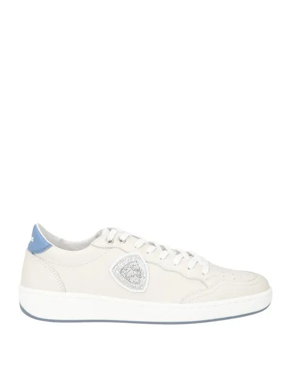 BLAUER. Leather And Textile Fiber Low-top Sneakers With Embellished Logo