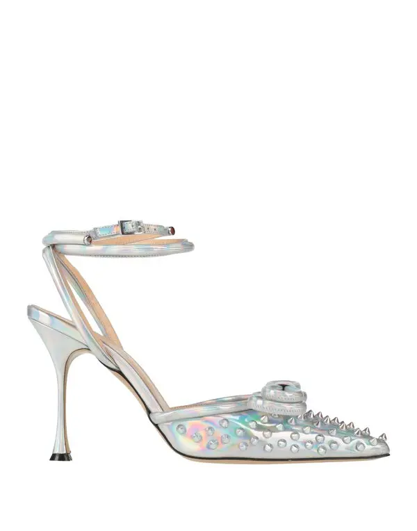 Mach & Mach Leather Bow Detailing Studded Pumps
