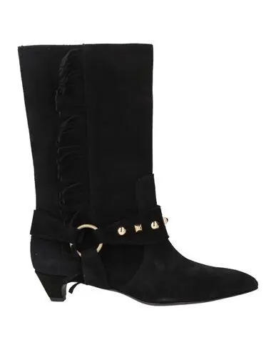 OVYE Suede Appliqué Boots - Black