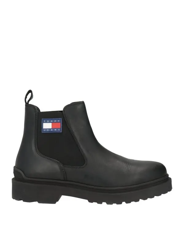Tommy Hilfiger Leather Chelsea Boots - Black