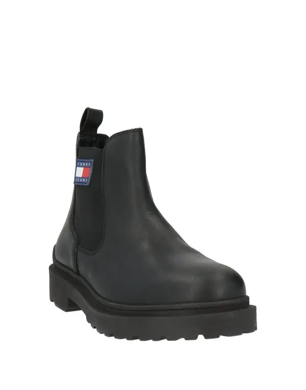 Tommy Hilfiger Leather Chelsea Boots - Black