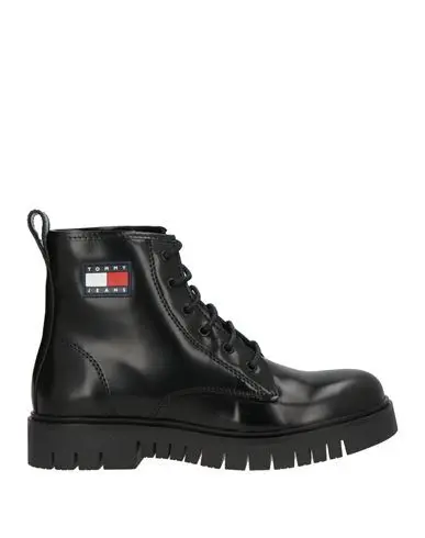 Tommy Hilfiger Glossed-leather Lace-up Combat Boots