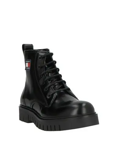 Tommy Hilfiger Glossed-leather Lace-up Combat Boots