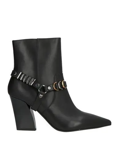 Pinko Leather Ankle Boots With Block Heel