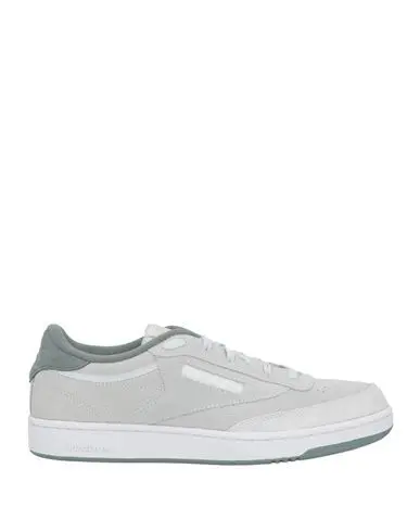 REEBOK Club C 85 Light Leather And Textile Sneakers - Light Grey