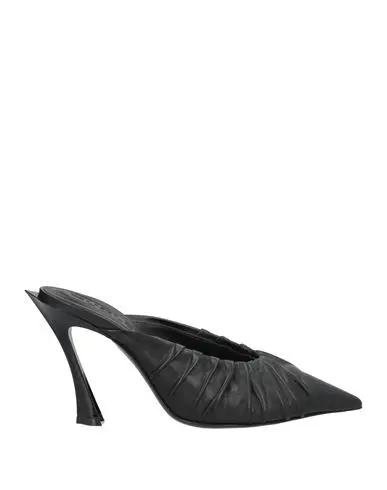 MUGLER Mules & Clogs Size Leather - Black