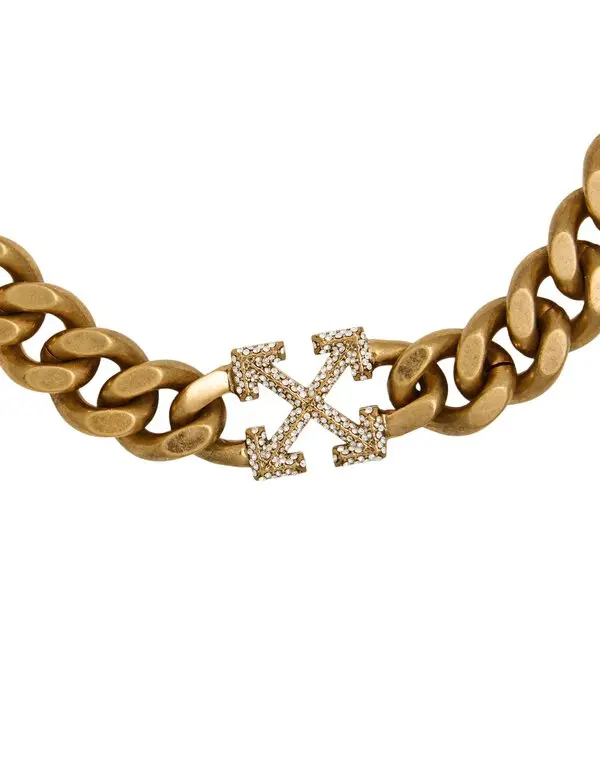 OFF-WHITE™ Crystal Embellished Necklace