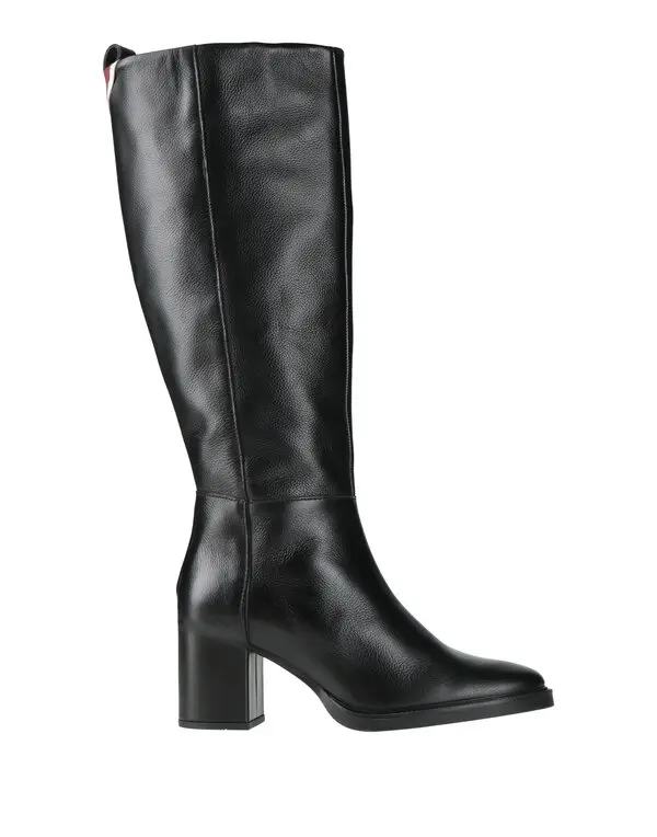 Tommy Hilfiger Pebbled Leather Block Heel Boots