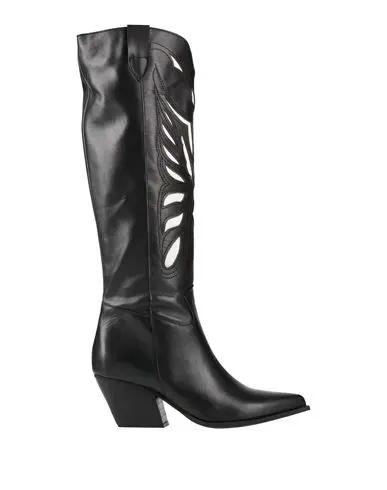 DIVINE FOLLIE Leather Two-tone Cowboy Boots
