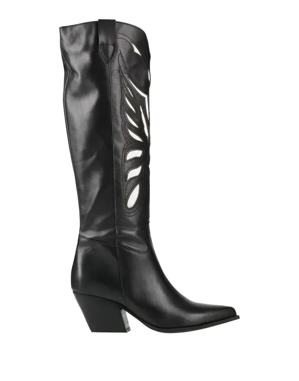 DIVINE FOLLIE Leather Two-tone Cowboy Boots